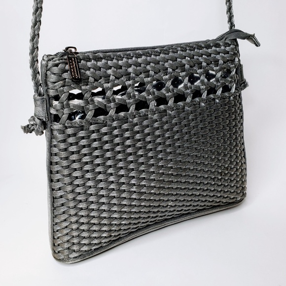 Tiannl | Bags | Tianni Woven Crossbody Purse Metallic Gray | Poshmark